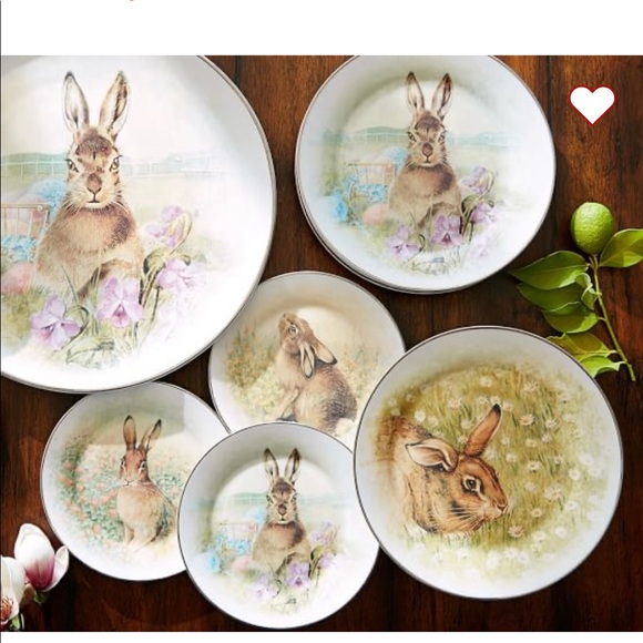 Pottery Barn | Dining | Meadow Bunny Salad Plates | Poshmark